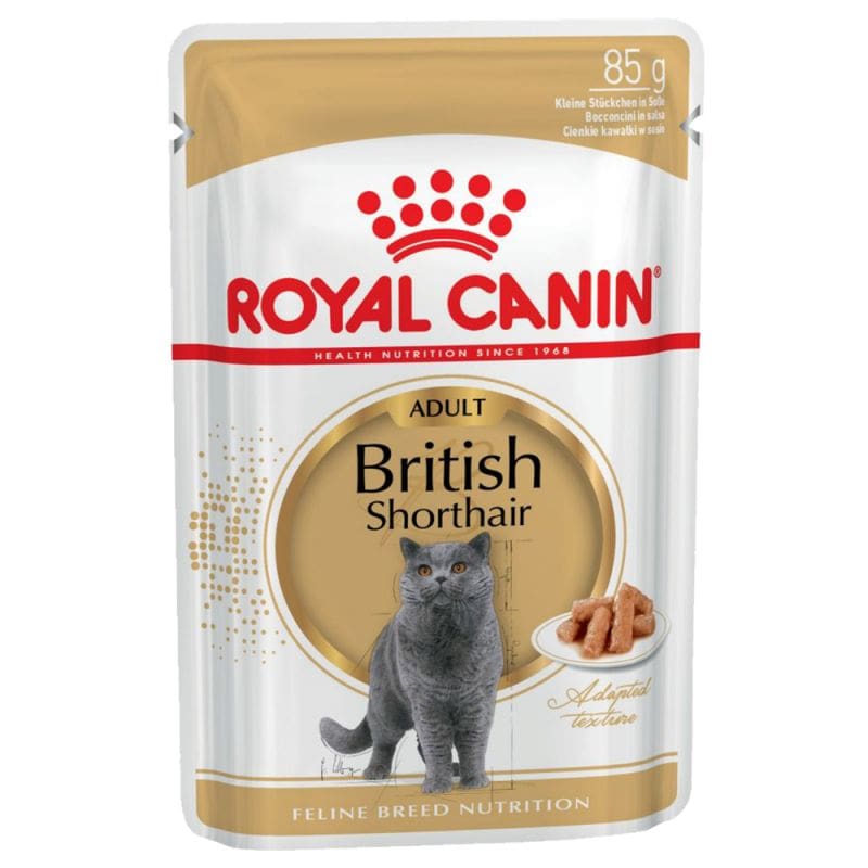 غذای پوچ گربه رویال کنین مدل بریتیش British وزن 85 گرم
